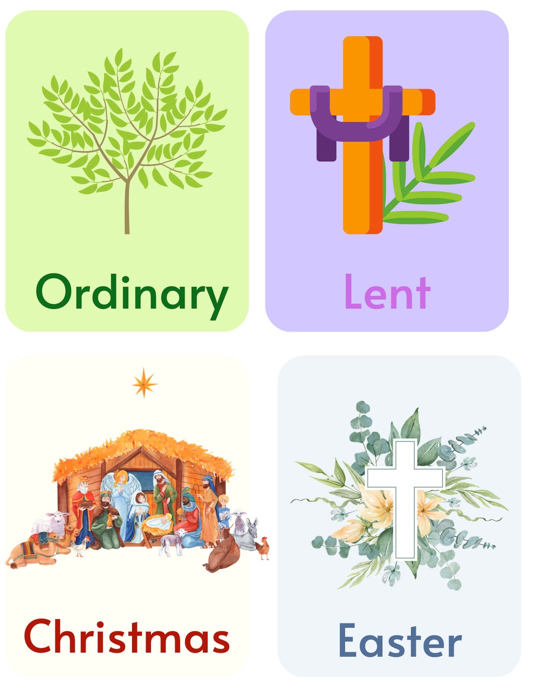 Catholic Children's Mass Flashcards, Activity Pages, Printable ...