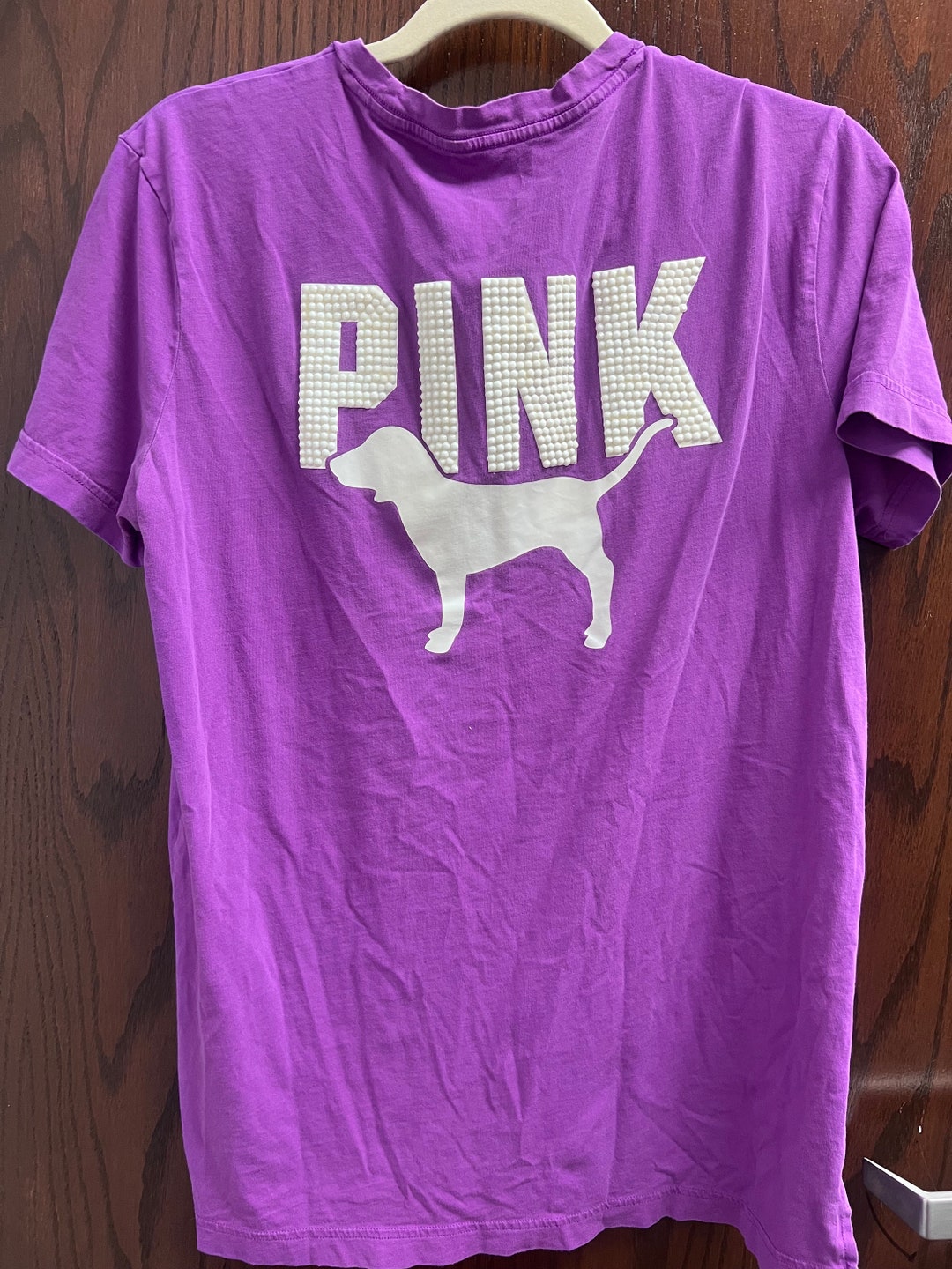 Victoria Secret Purple Pink Tee With Added Bling Accent - Etsy