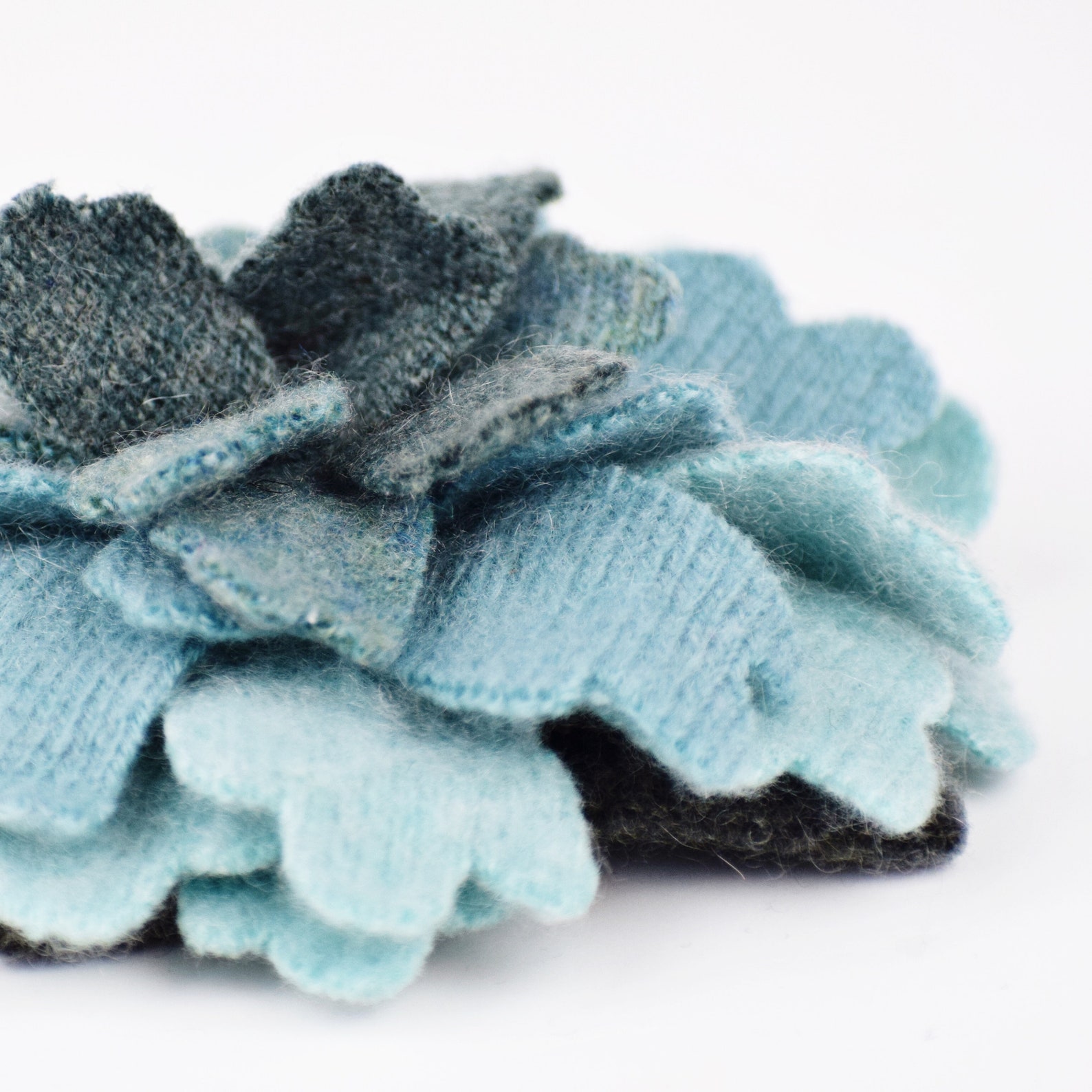 Recycled Cashmere Handmade Flower Pin Brooch 006 | Etsy