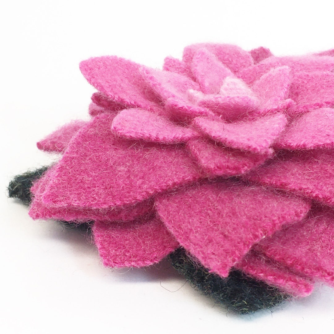 Recycled Cashmere Handmade Flower Pin Brooch #021 - Etsy