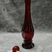 VINTAGE Avon Ruby Red Bud Vase With Original Stopper - Etsy