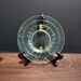 VINTAGE Anchor Hocking Block Optic Depression Green Glass Plate 6 1/4 ...