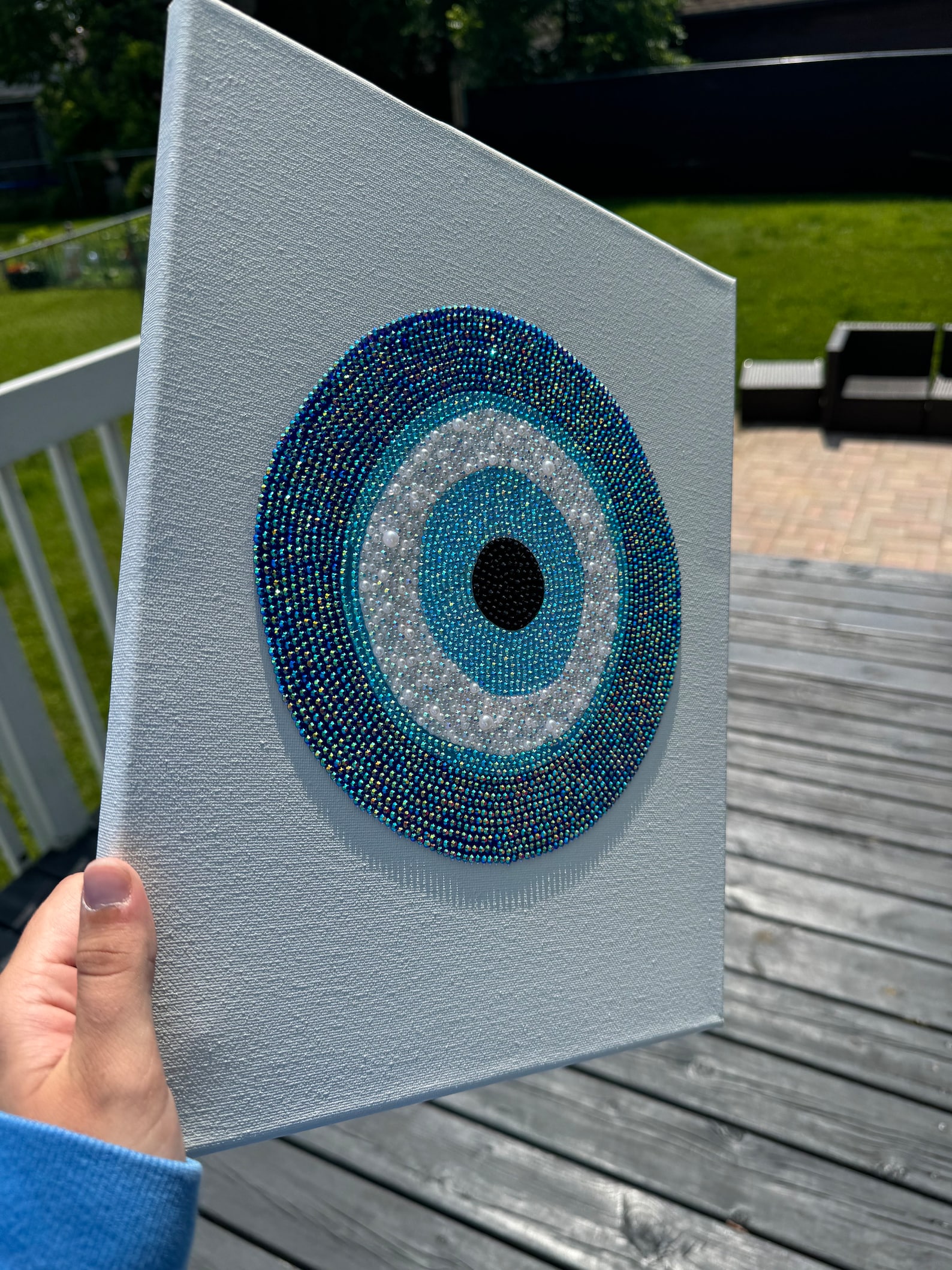 Evil Eye Bedazzled Rhinestone Canvas Perfectlysparkly - Etsy