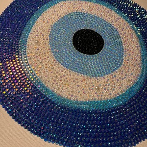 Evil Eye Bedazzled Rhinestone Canvas Perfectlysparkly - Etsy