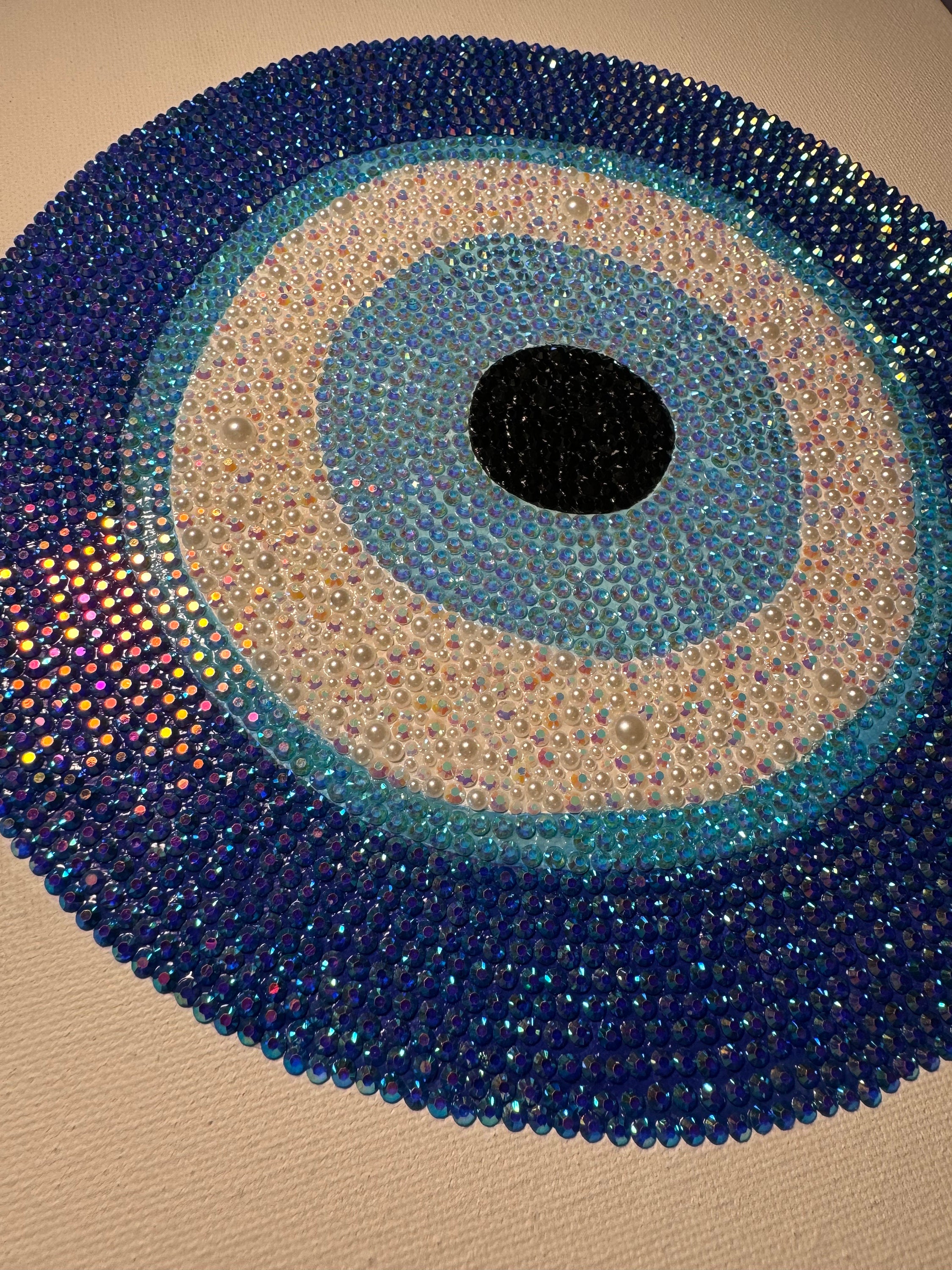 Evil Eye Bedazzled Rhinestone Canvas Perfectlysparkly - Etsy
