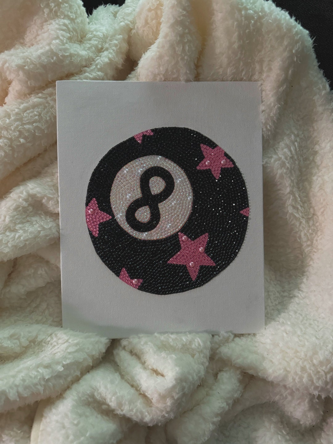 8ball Bedazzled Rhinestone Canvas Perfectlysparkly - Etsy