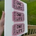 One Life Ticket Stub Bedazzled Rhinestone Canvas - Etsy