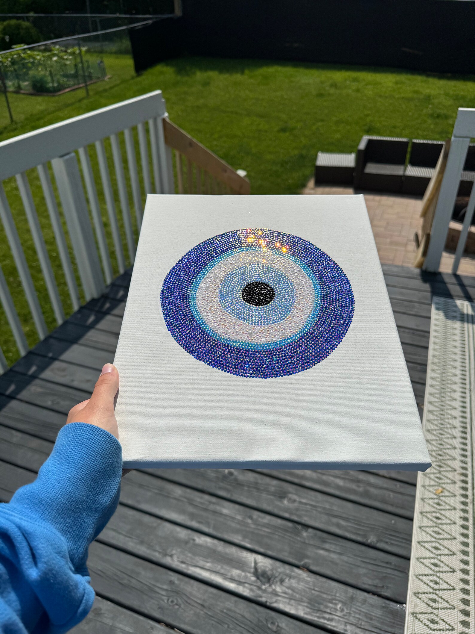 Evil Eye Bedazzled Rhinestone Canvas Perfectlysparkly - Etsy