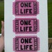 One Life Ticket Stub Bedazzled Rhinestone Canvas - Etsy