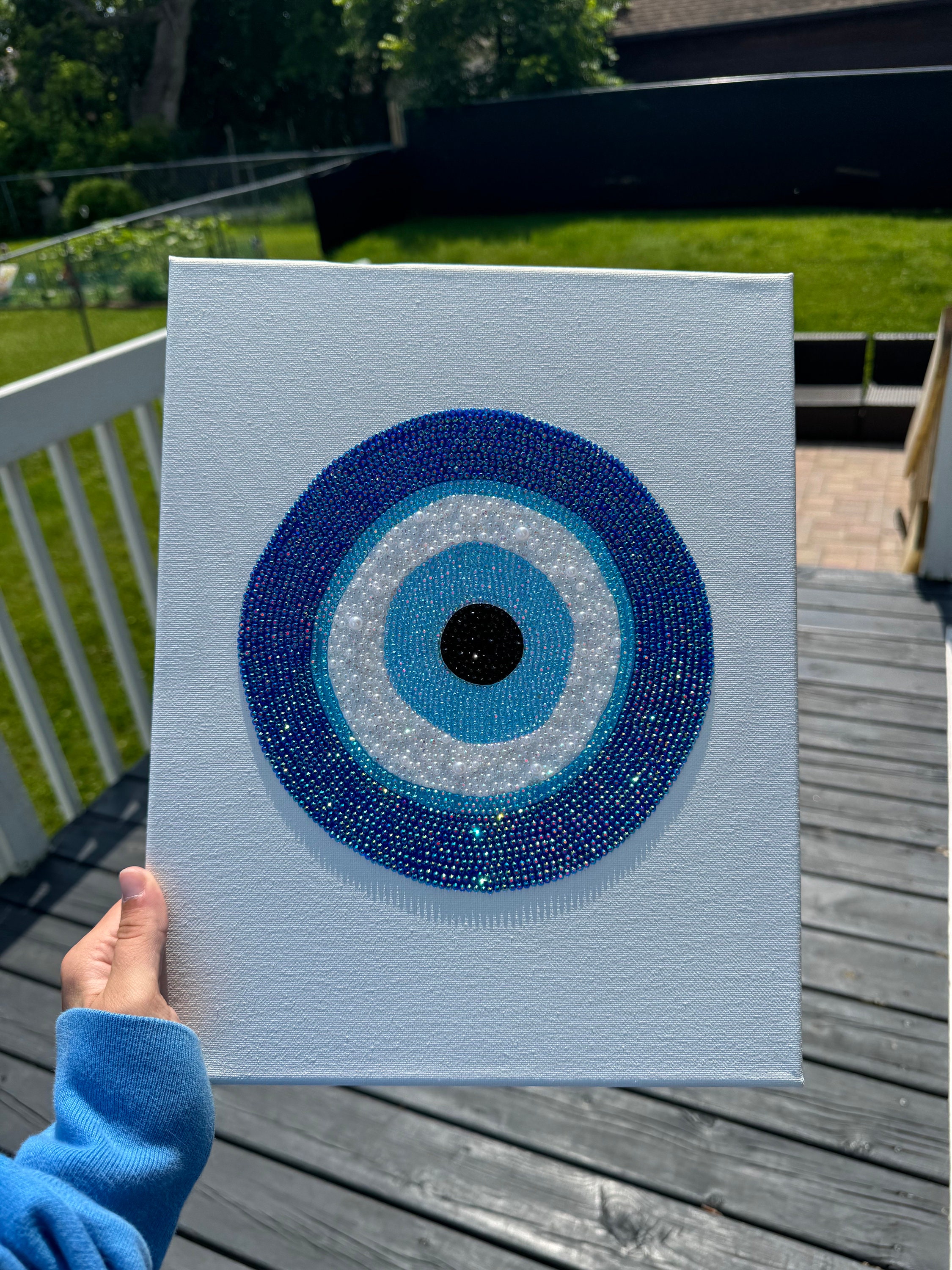 Evil Eye Bedazzled Rhinestone Canvas Perfectlysparkly - Etsy