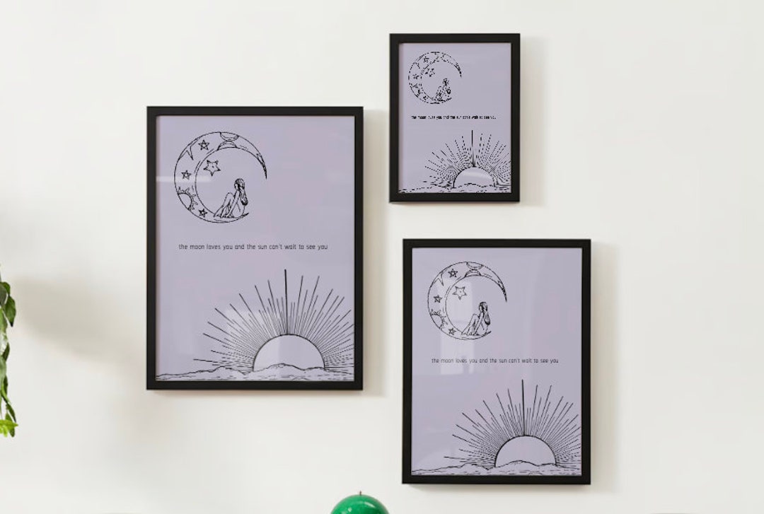 Sun and Moon Quote Poster Printable - Etsy