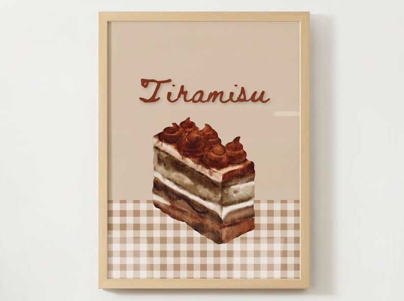 Tiramisu Dessert Poster Printable - Etsy