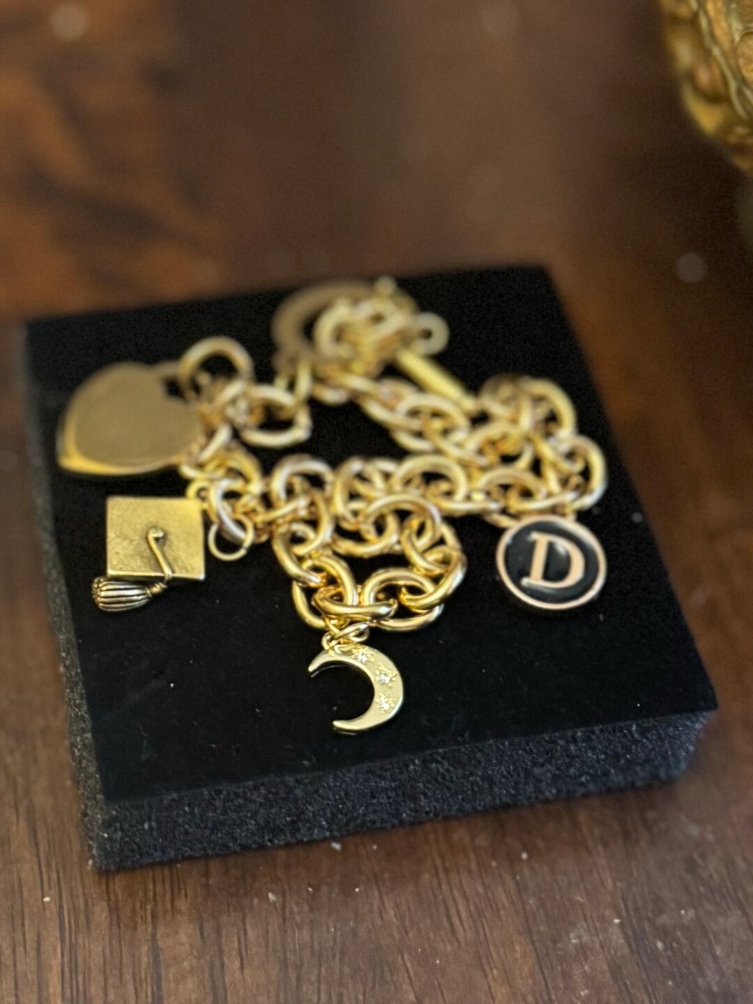Gold Plated Graduation Charm Bracelet - Etsy