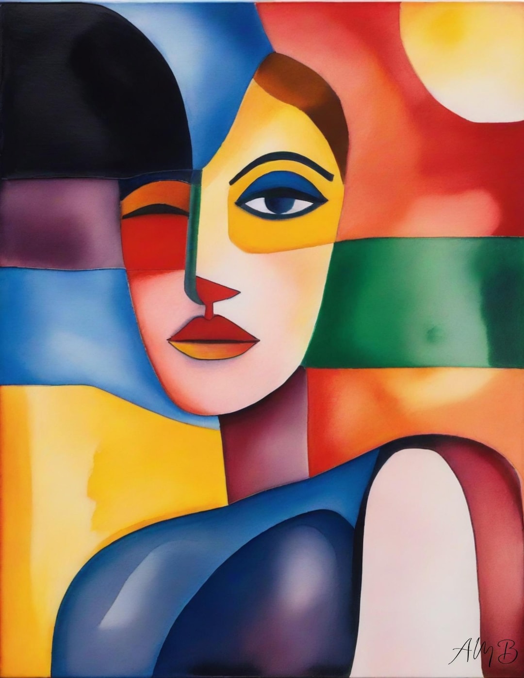 Abstract, Lady, Colorful, Eyes, Home, Decor, Apartment, Dorm - Etsy