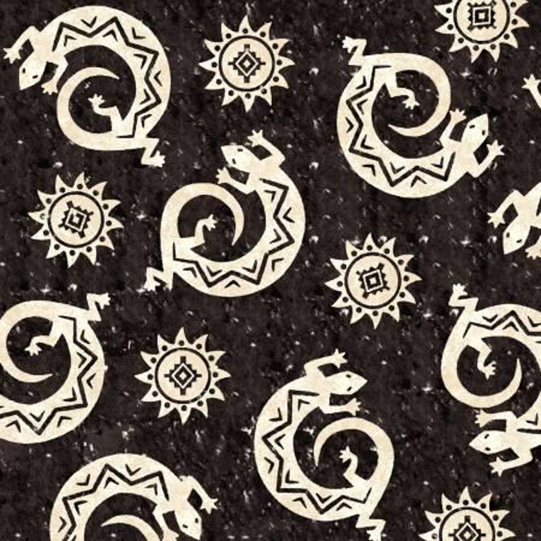 Lizards on Black: Coyote Country by Whistler Studios - Etsy