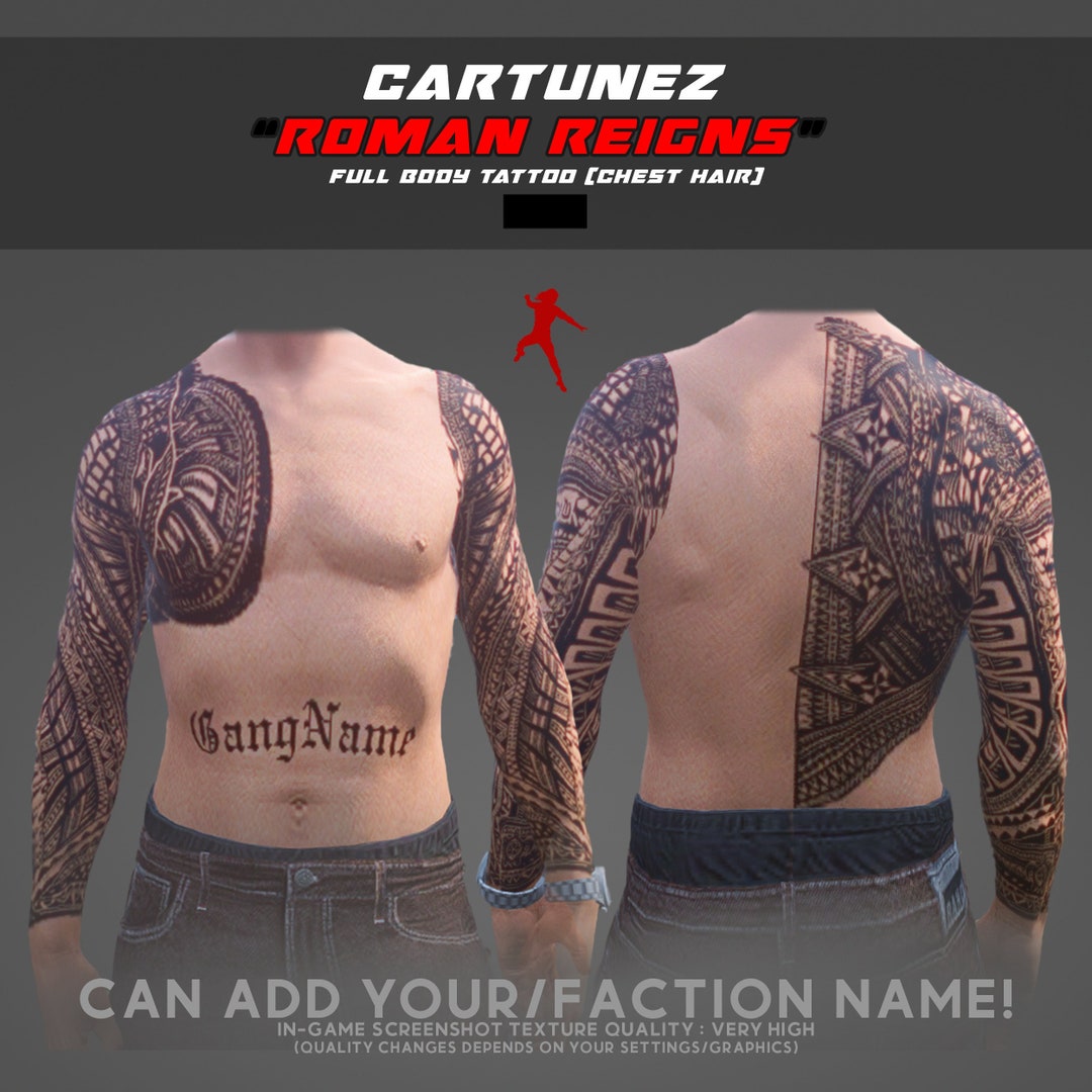 Tribal Chief Full Torso Tattoo | Fivem | GTA5 | Mod | Skin | WWE ...