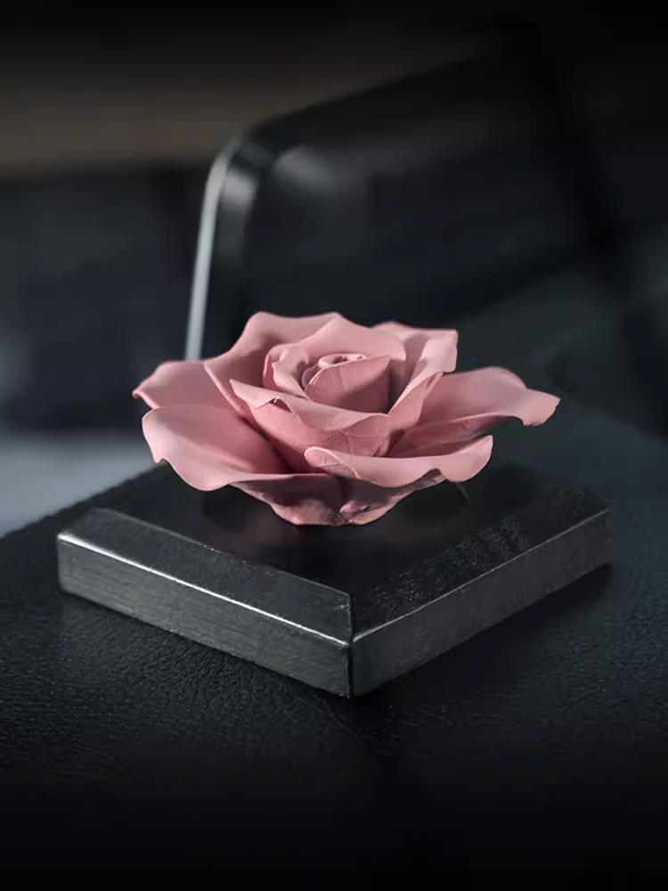 Ceramic Pink Rose, Handmade LOVE Flower Stone Aromatherapy, Essential ...