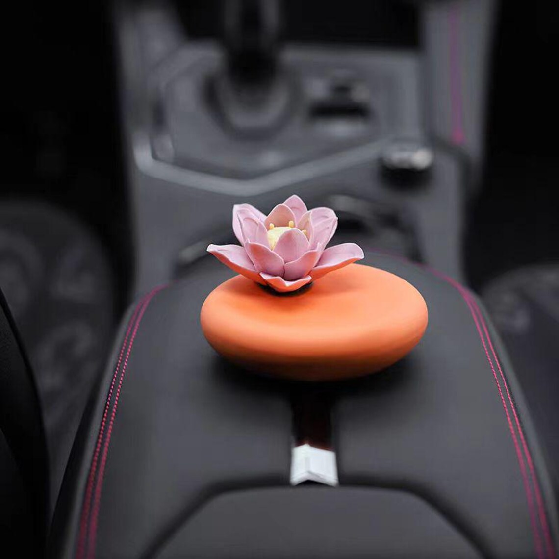 Handmade Lotus Flower Ceramic Aroma Stone, Essential Oil Diffuser, Car ...