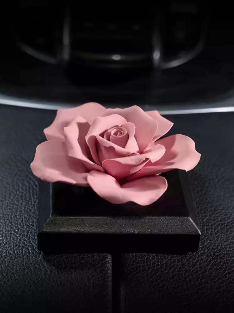 Ceramic Pink Rose, Handmade LOVE Flower Stone Aromatherapy, Essential ...