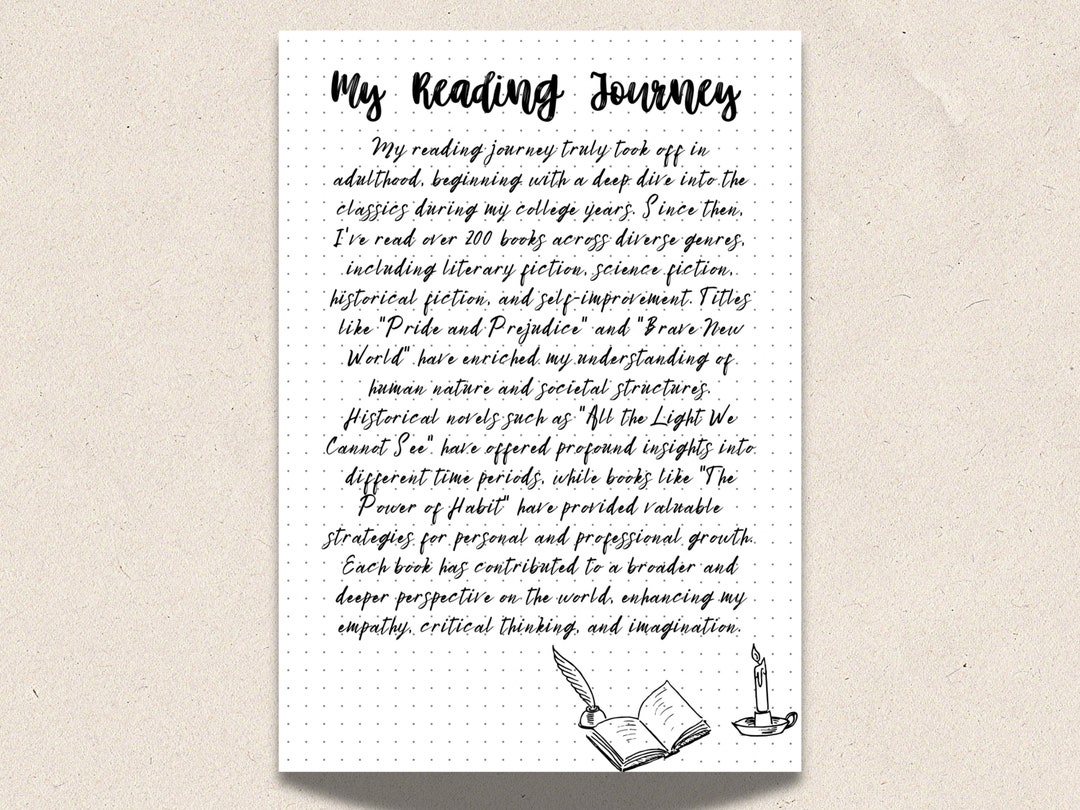 Reading Journal Printable, A5 Journal Page, Reading Log, My Reading ...