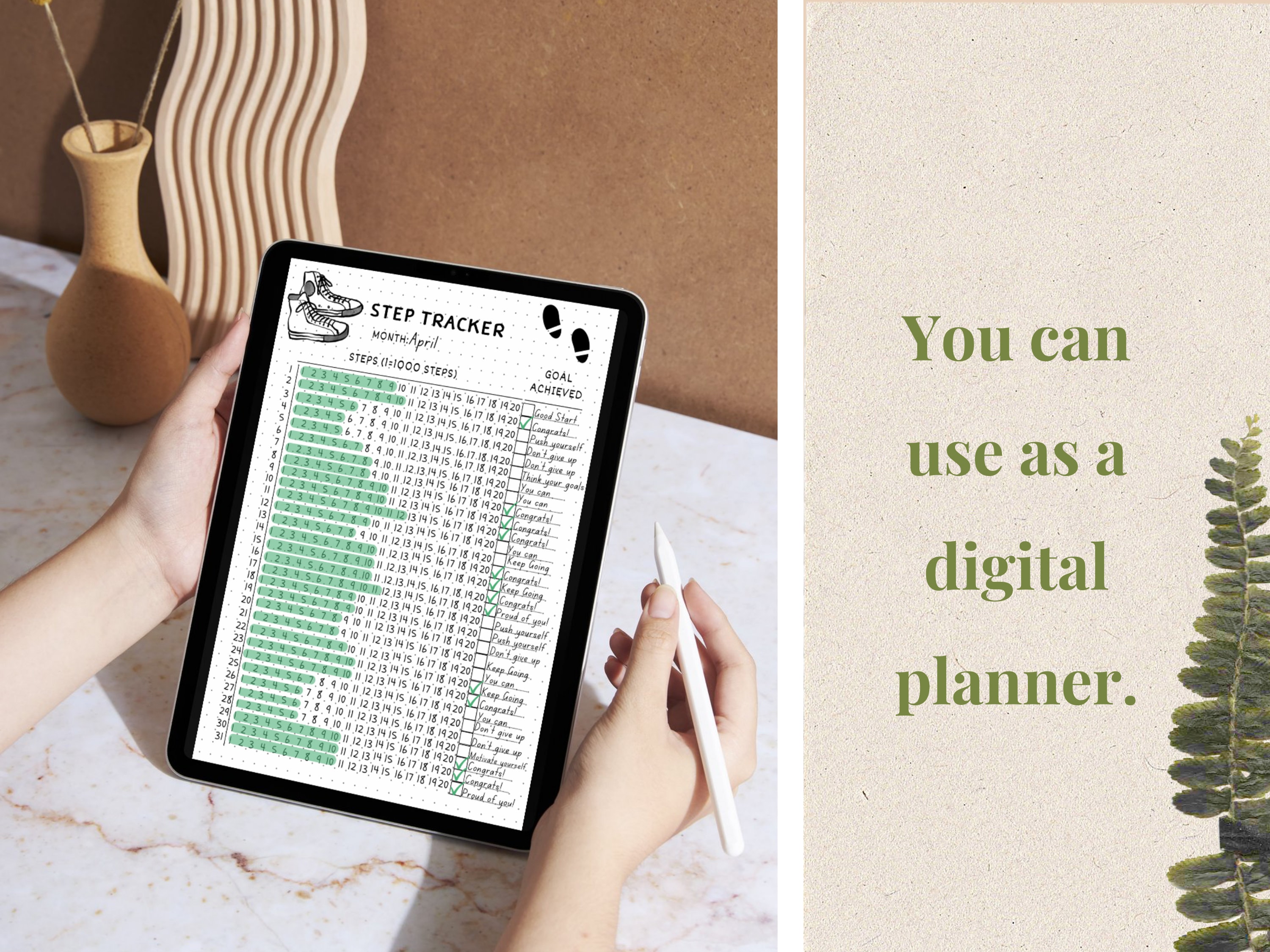 Walking Tracker Printable A5 Journal Page, Daily Step Counter, Step ...