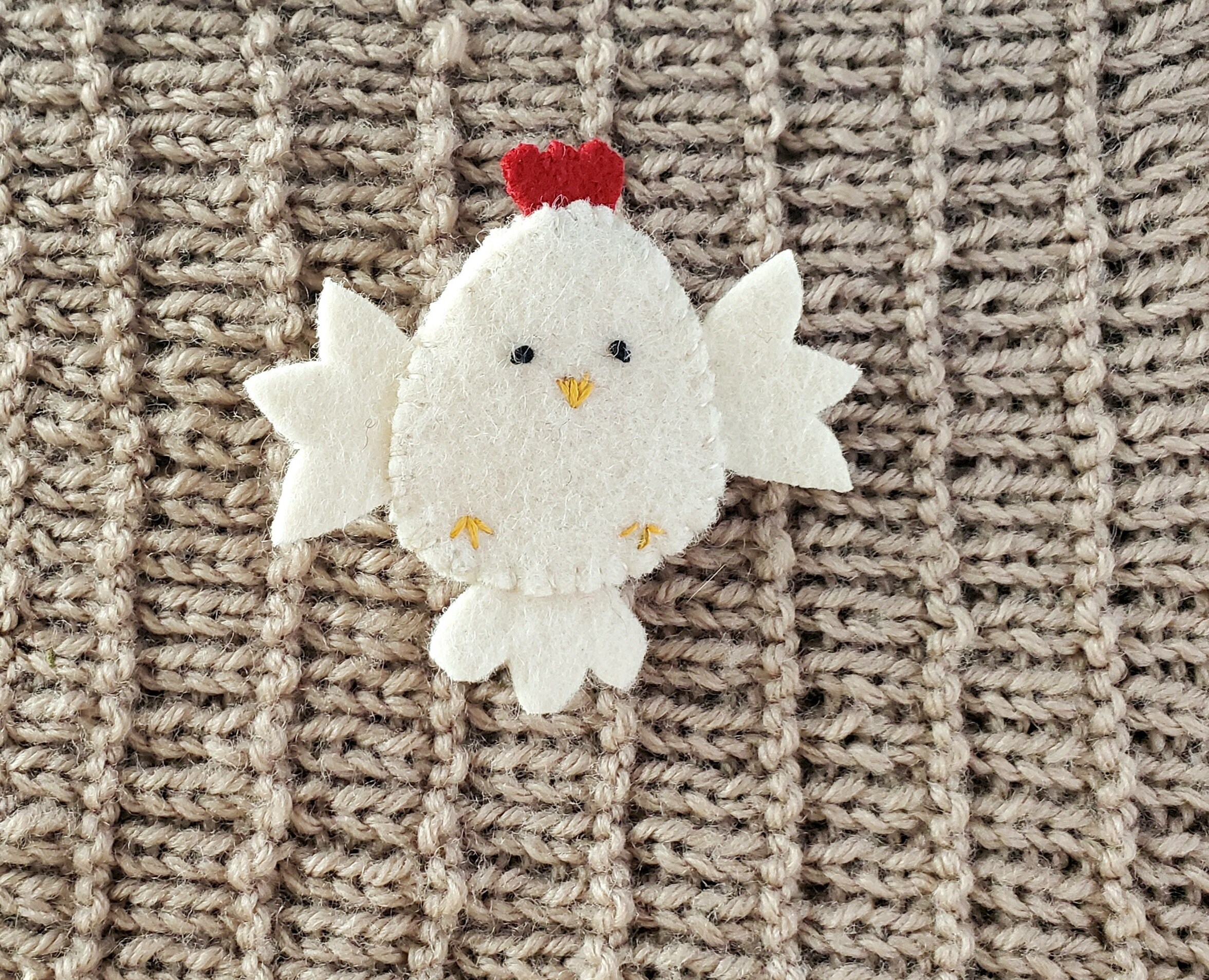 Wool Felt Chicken Brooch, Chicken Lovers, Cottagecore, Country Gifts ...