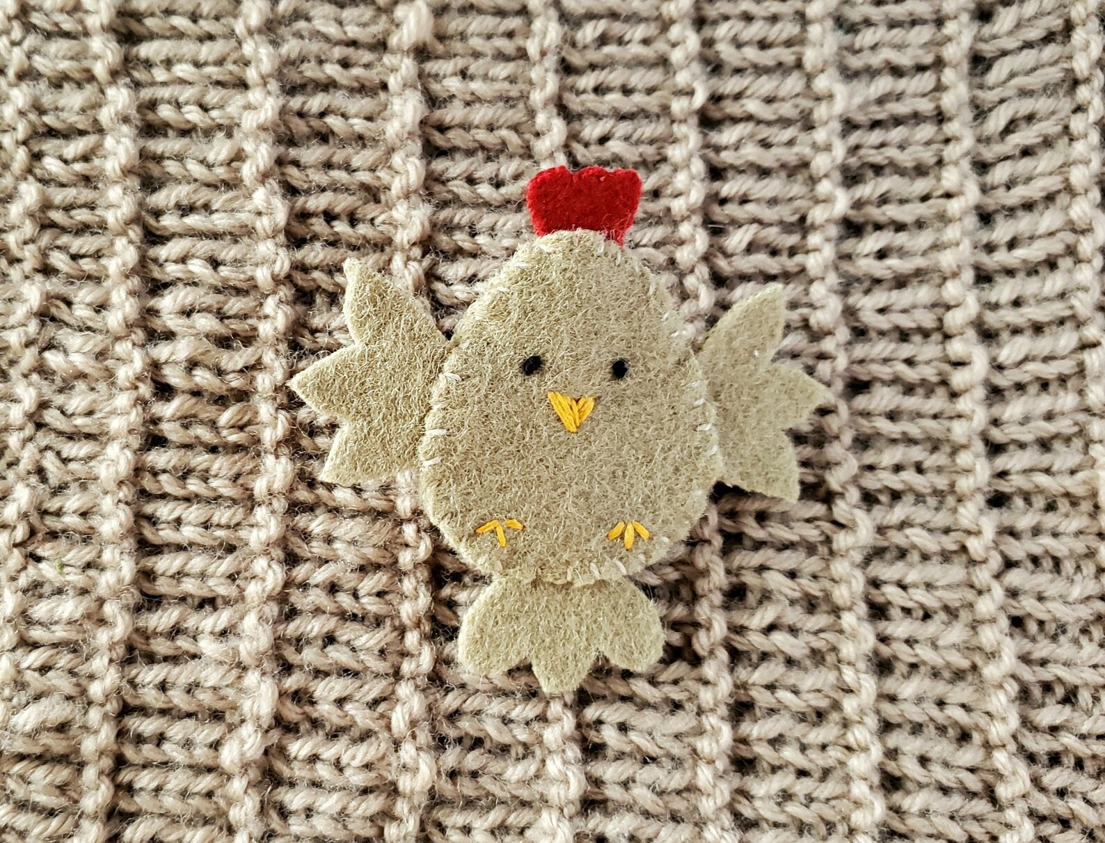 Wool Felt Chicken Brooch, Chicken Lovers, Cottagecore, Country Gifts ...