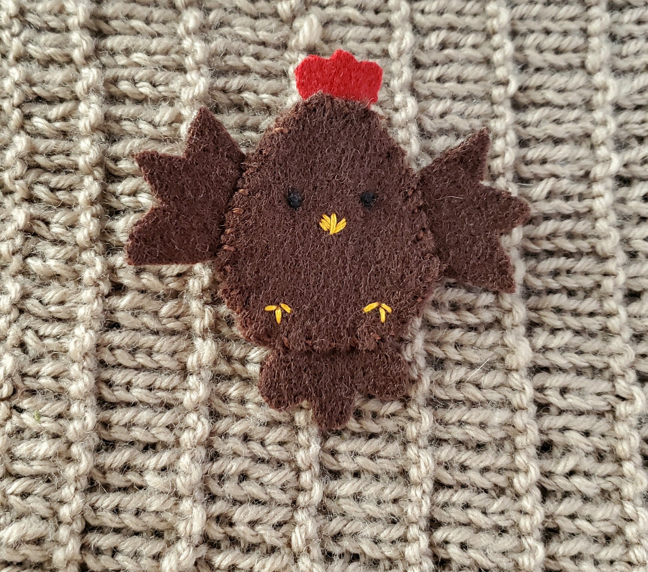 Wool Felt Chicken Brooch, Chicken Lovers, Cottagecore, Country Gifts ...