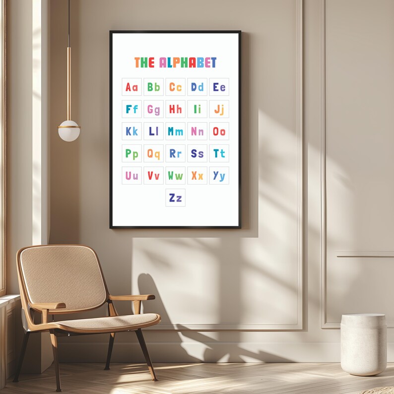 Alphabet Poster, Handwriting Chart, Alphabet Poster for Classroom Wall ...