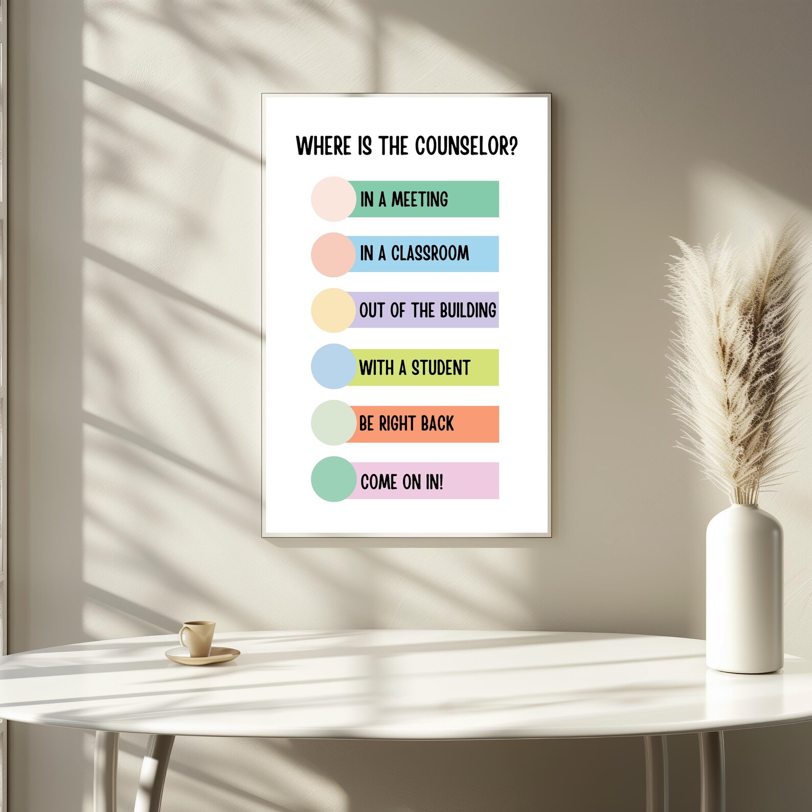 Where is the Counselor Poster, School Counselor Door Sign, Counselor ...