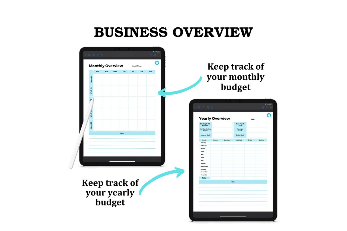 Digital Budget Plannercanva Budget Plannerblank Budget Plannerbiweekly ...