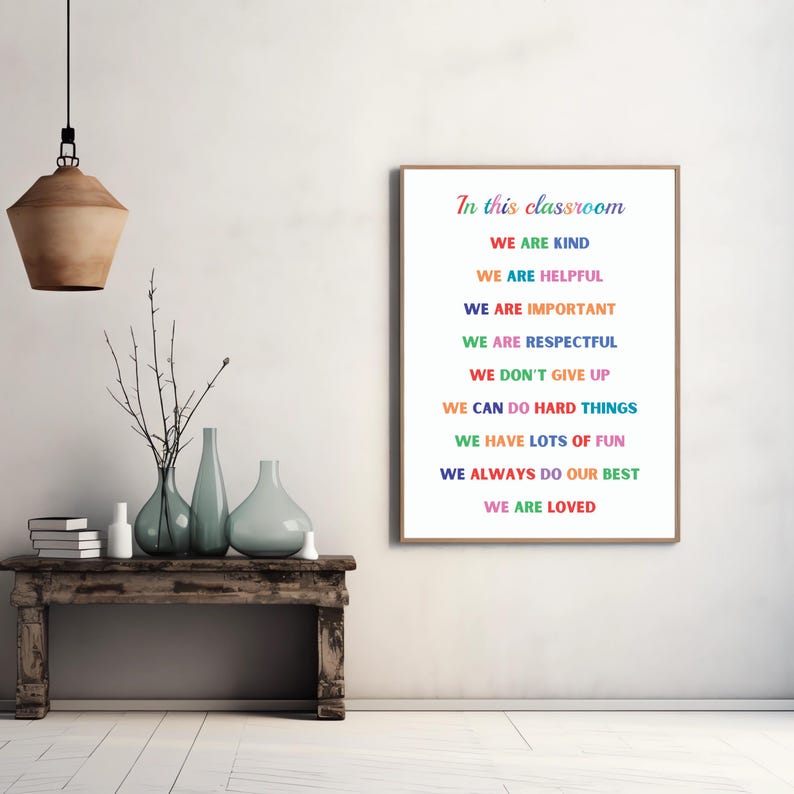 Classroom Rules Poster Sign, Montessori Classroom Rules, Classroom ...