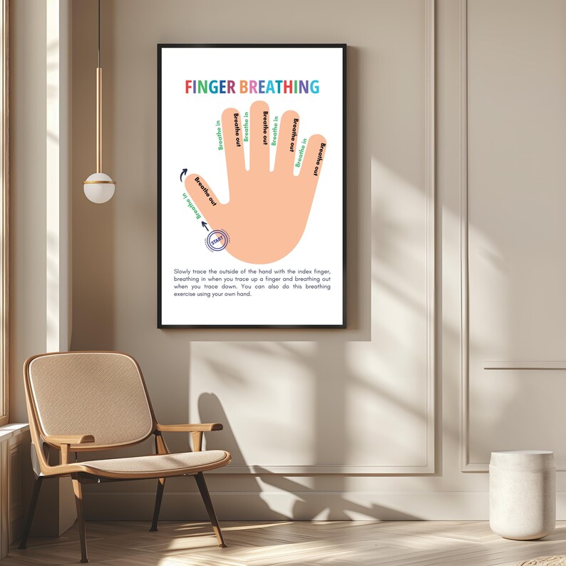 Five Finger Breathing Exercisehand Breathingmindfulness Breathing ...