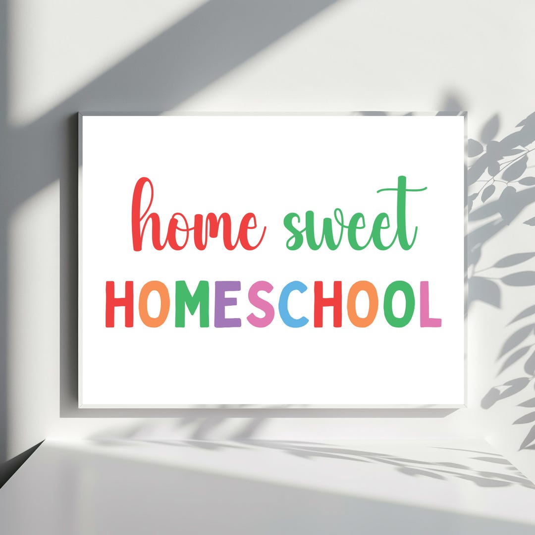 Home Sweet Homeschool Sign, Homeschool Decor, Homeschool Sign ...