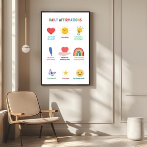 Positive Affirmation Poster, I Am Affirmations, Inspirational Quote ...