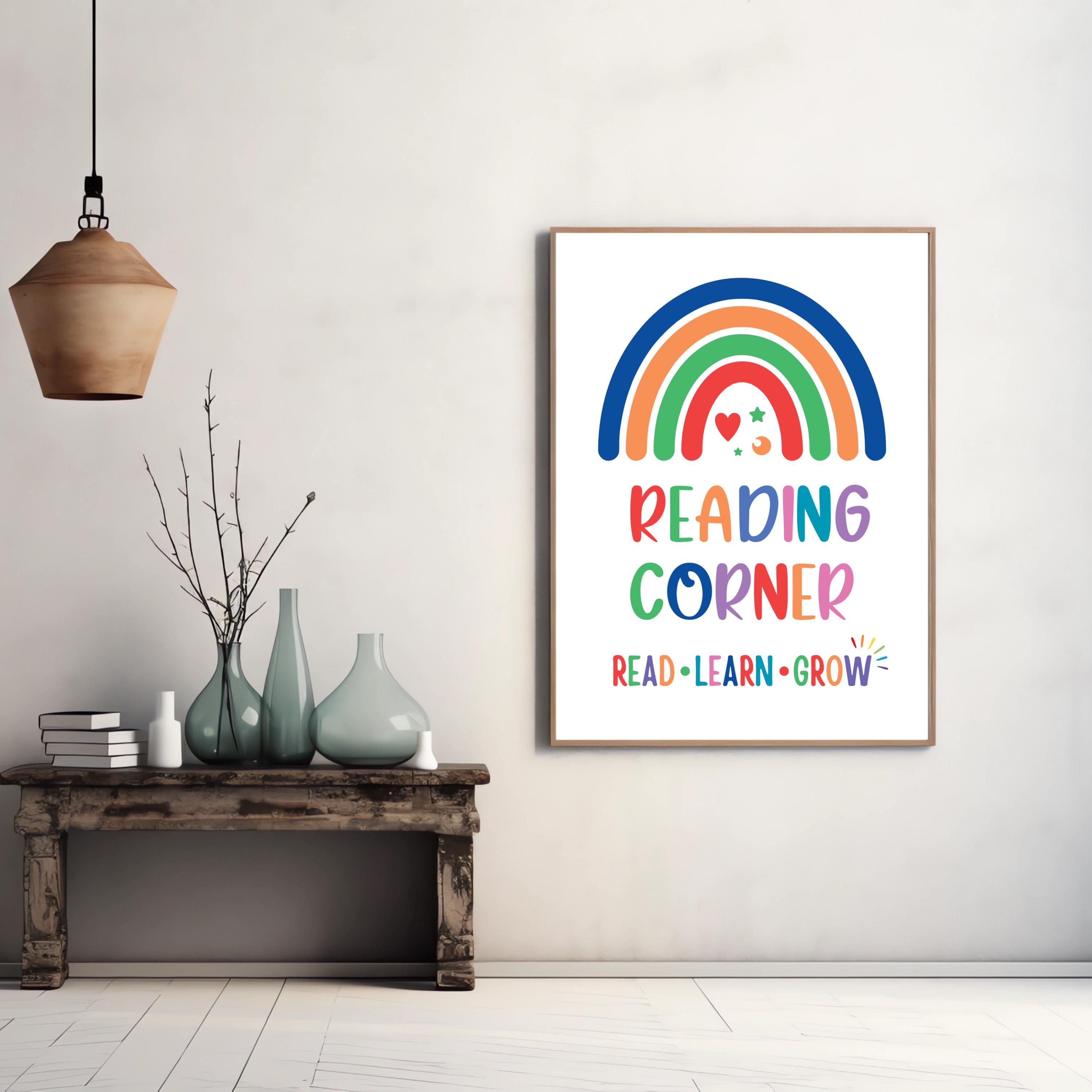Reading Corner Sign, Reading Corner Décor, Let's Read Sign, Reading ...