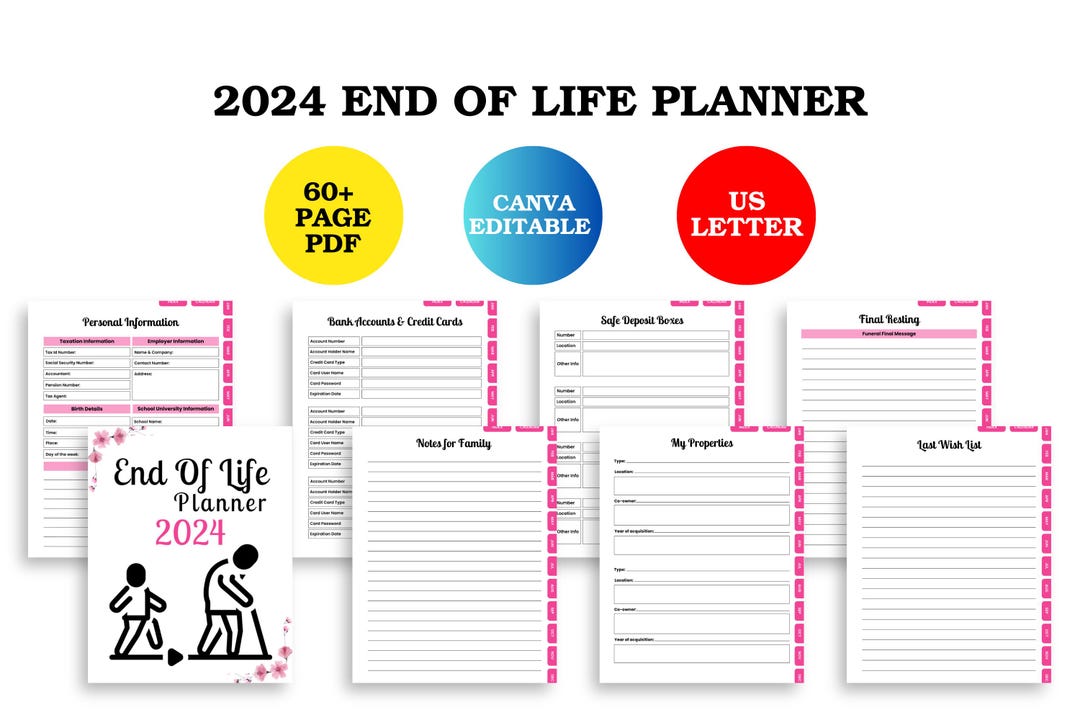 2024 End of Life Planner Printable, End of Life PDF, End of Life ...