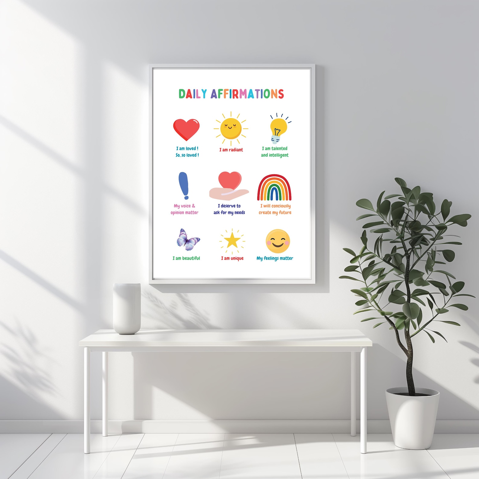 Positive Affirmation Poster, I Am Affirmations, Inspirational Quote ...
