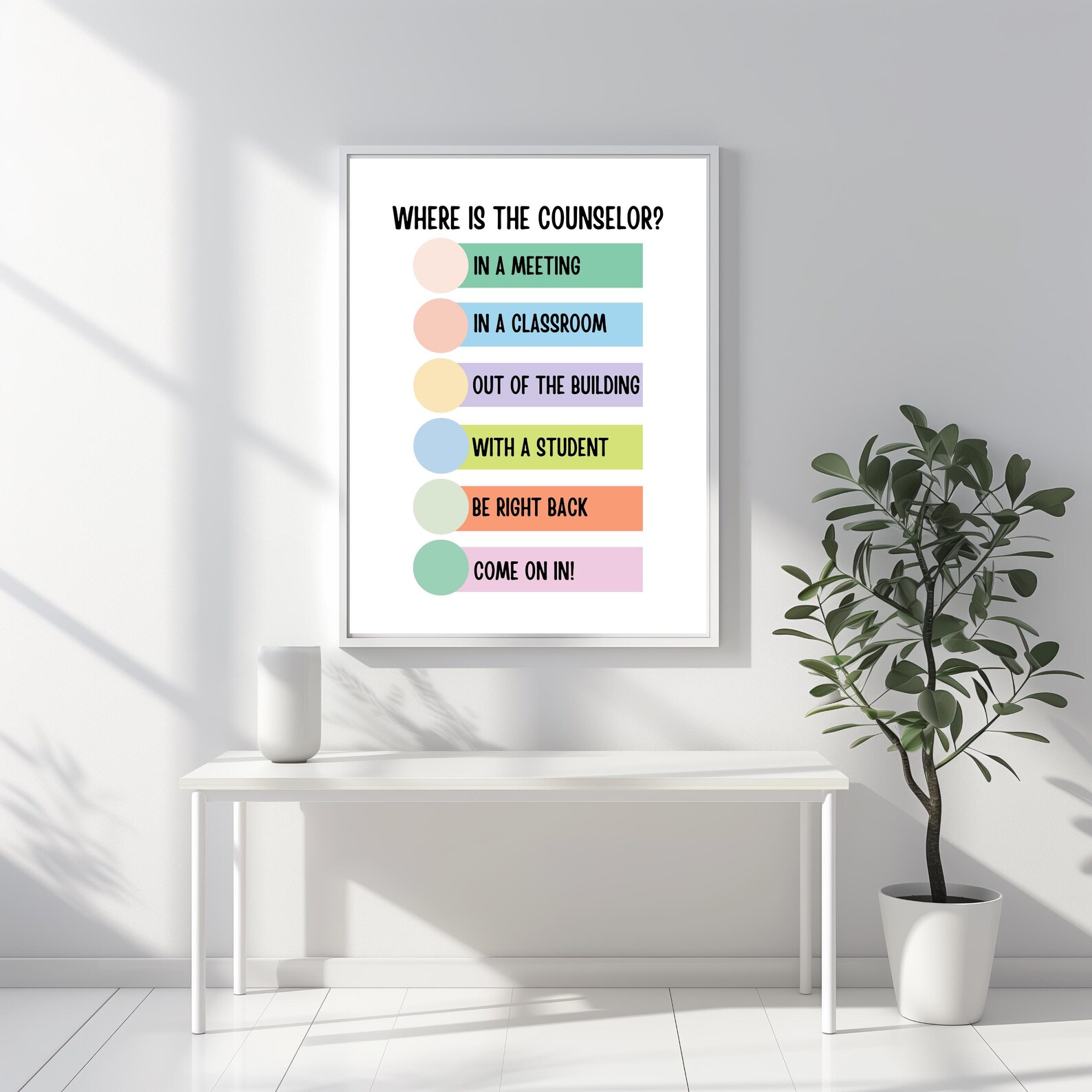 Where is the Counselor Poster, School Counselor Door Sign, Counselor ...