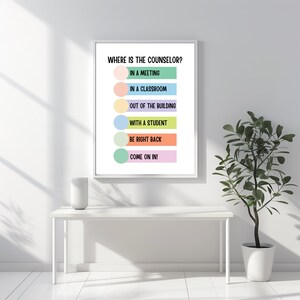 Where is the Counselor Poster, School Counselor Door Sign, Counselor ...
