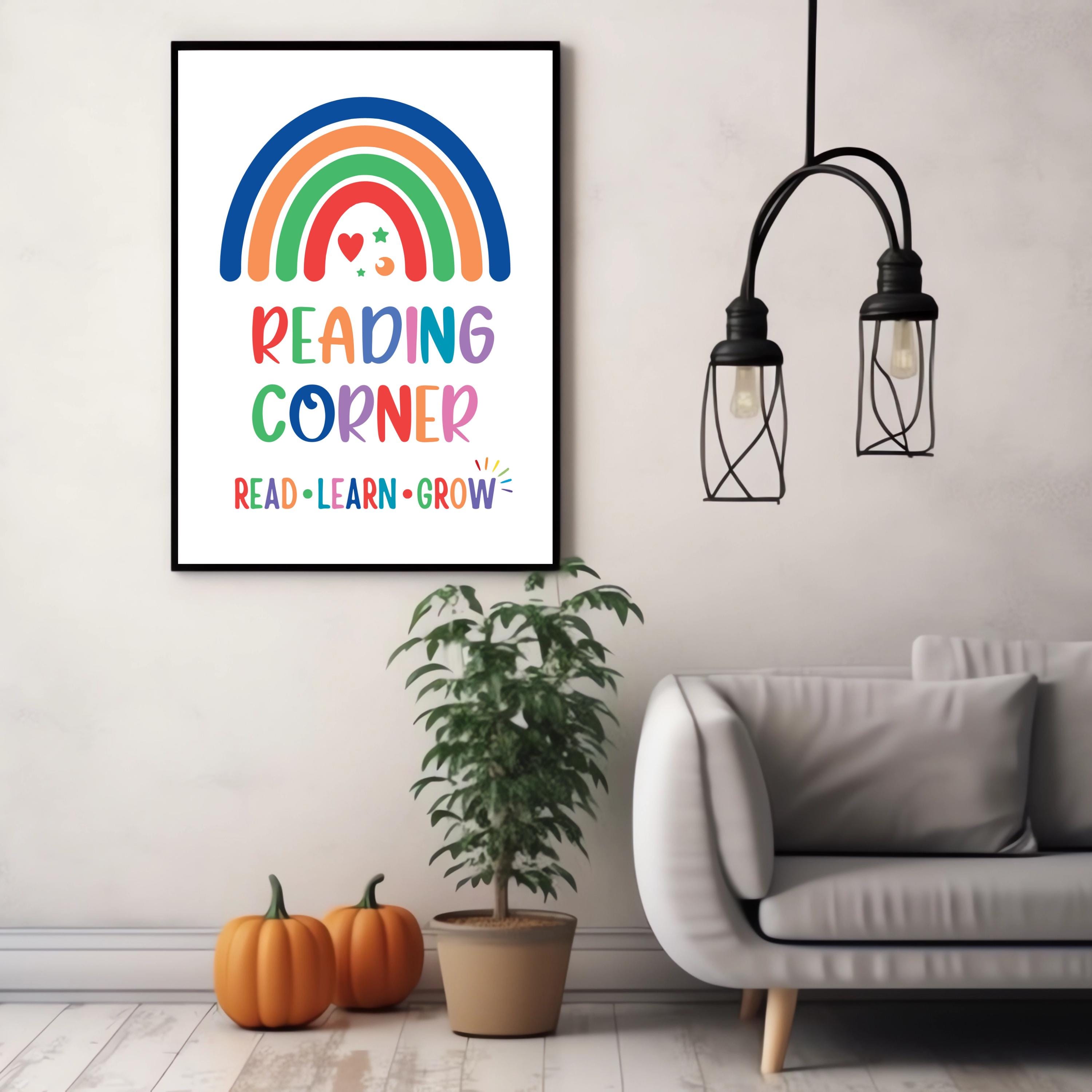 Reading Corner Sign, Reading Corner Décor, Let's Read Sign, Reading ...