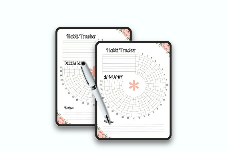 Circular Habit Tracker Printablecircle Habit Tracker365 Day Habit ...