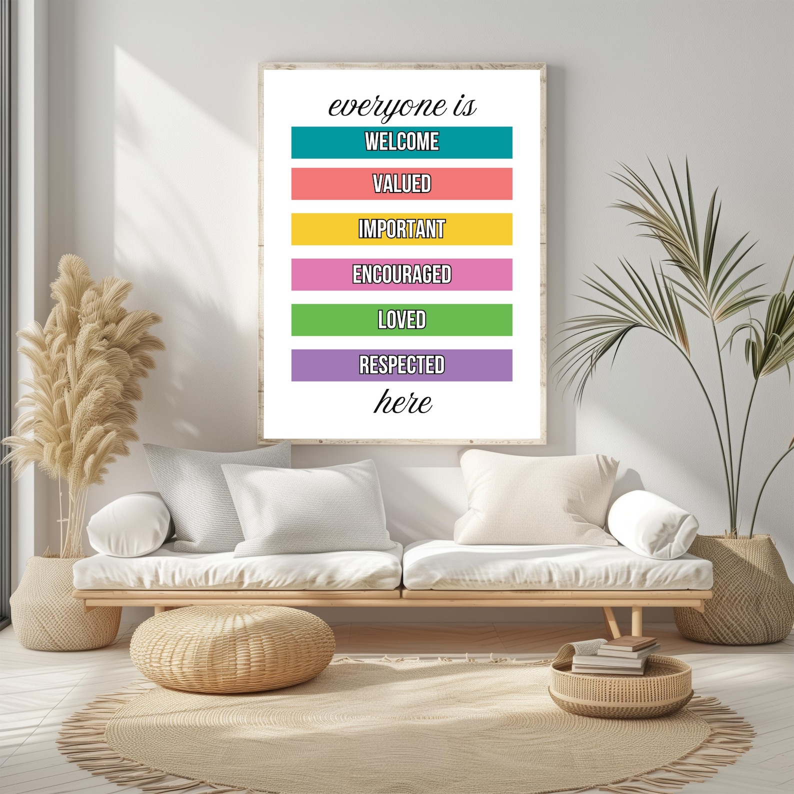 Everyone is Welcome Here Poster, Welcome Here Sign, All Are Welcome ...