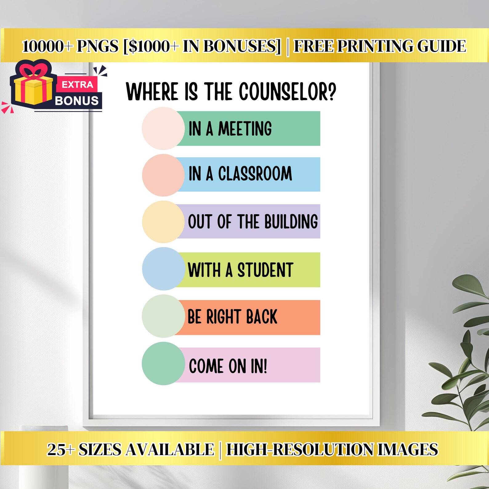 Where is the Counselor Poster, School Counselor Door Sign, Counselor ...
