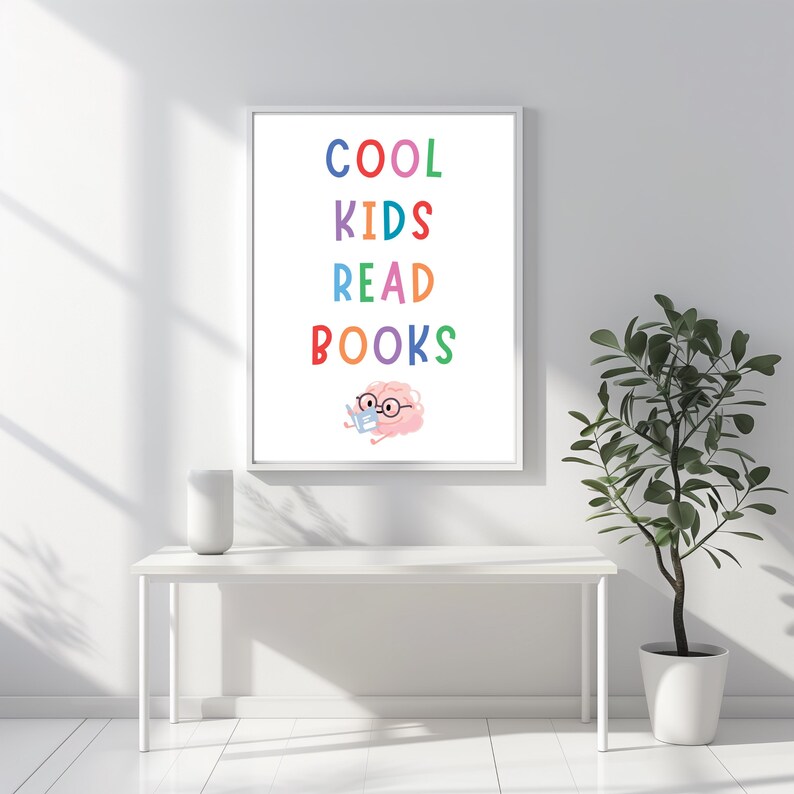 Cool Kids Read Books, Read Quote Sign, Read Sign Quote, Reading Corner ...