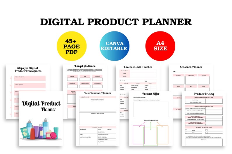 Digital Product Planner, Develop & Launch Your New Product, Pricing ...