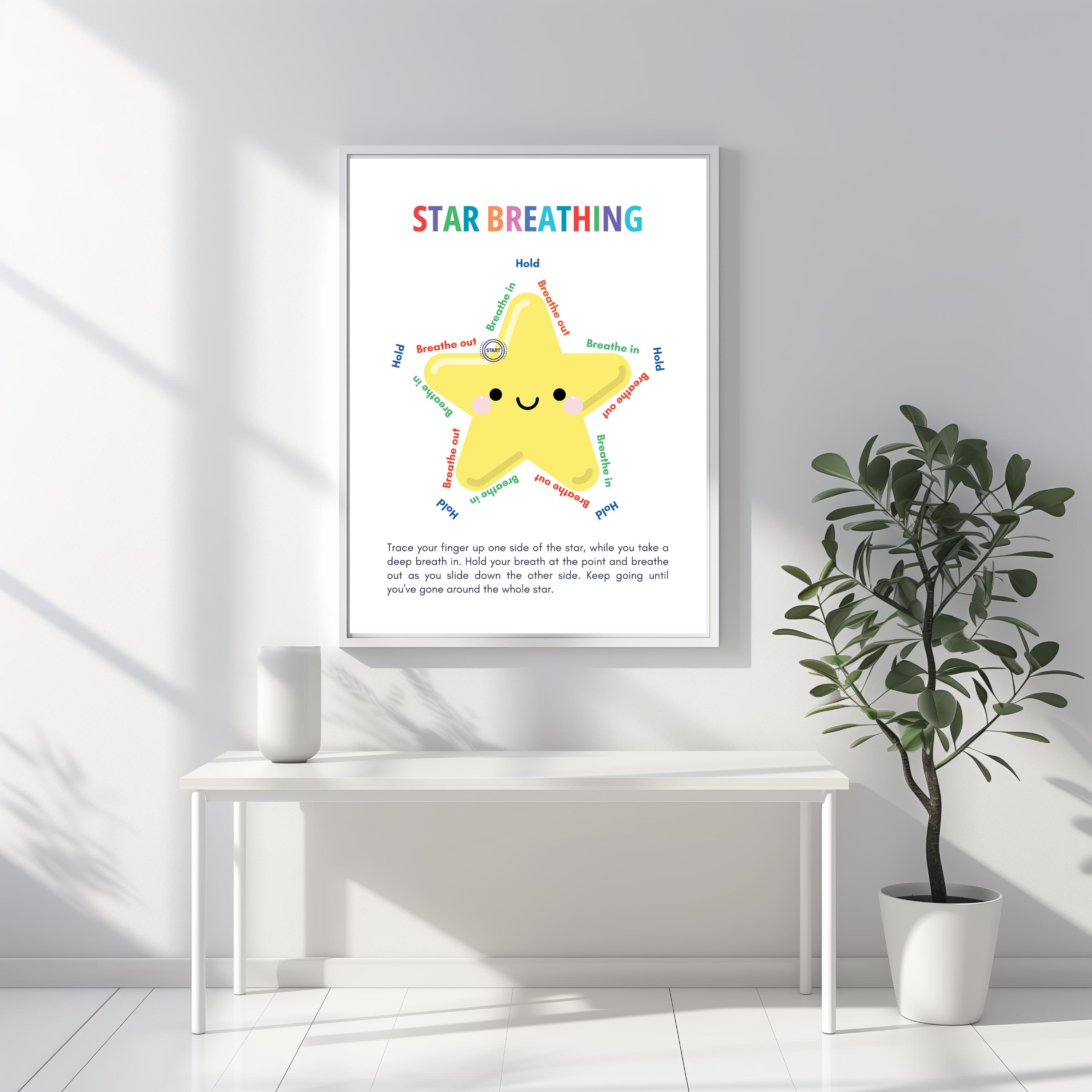 Star Breathing Poster, Middle School Decor, Classroom Decor, Boho ...
