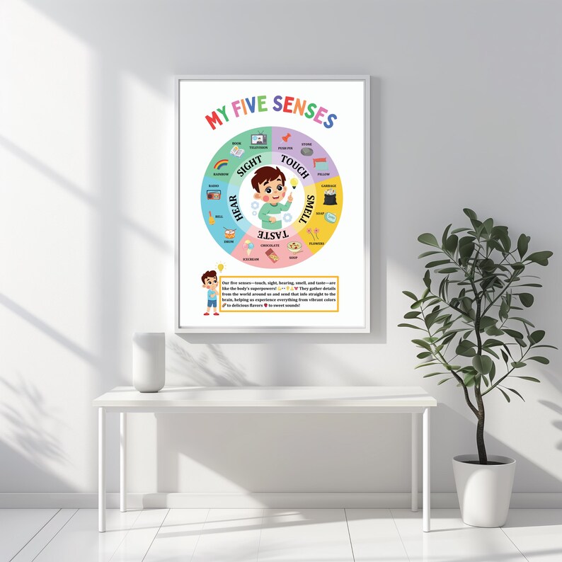 Five Senses Poster, Educational Poster Printable, Teaching Resource ...