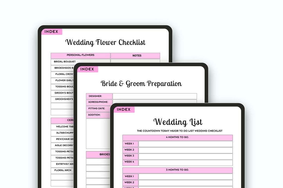 Digital Wedding Planner Canvadigital Wedding Planner Bookdigital ...
