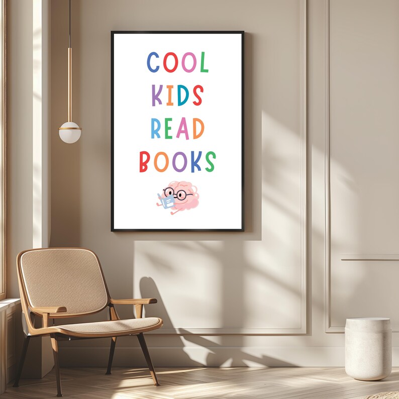 Cool Kids Read Books, Read Quote Sign, Read Sign Quote, Reading Corner ...